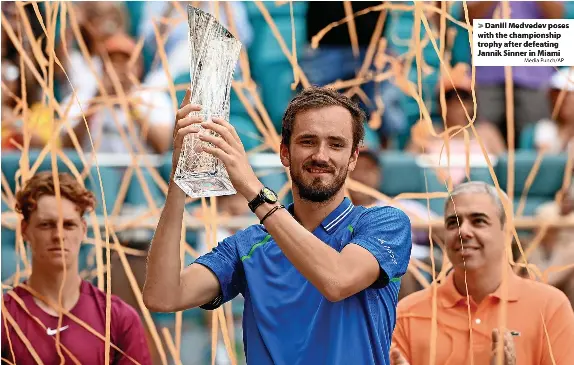 Medvedev eyes first title on clay after Miami win - PressReader