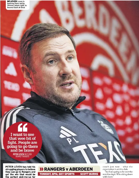 Dons will be Leven nothing out there at Ibrox - PressReader