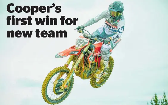 Cooper’s first win for new team - PressReader