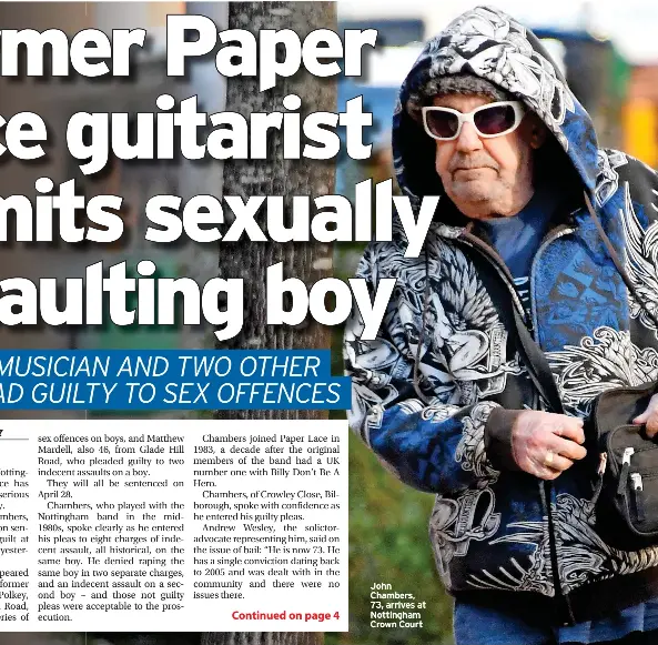 Former Paper Lace guitarist admits sexually assaulting boy - PressReader