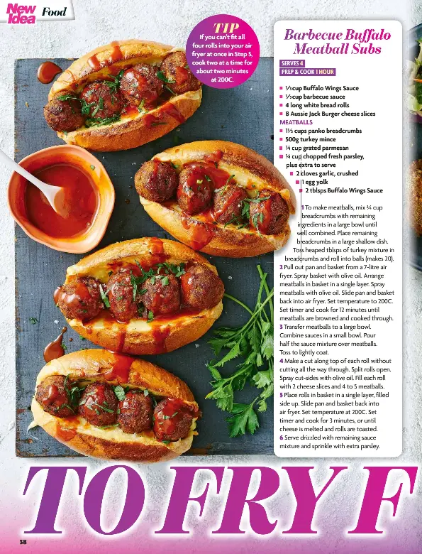 Barbecue Buffalo Meatball Subs - PressReader