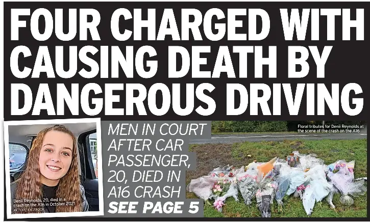 FOUR CHARGED WITH CAUSING DEATH BY DANGEROUS DRIVING - PressReader
