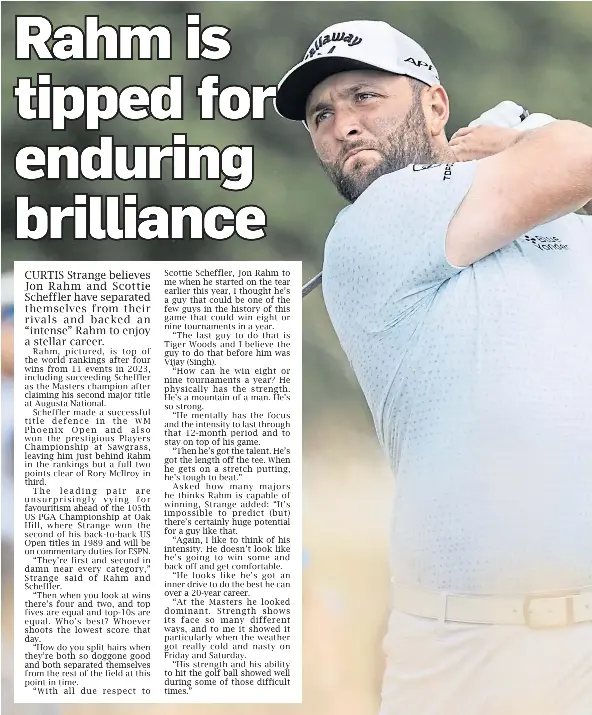 Rahm is tipped for enduring brilliance - PressReader