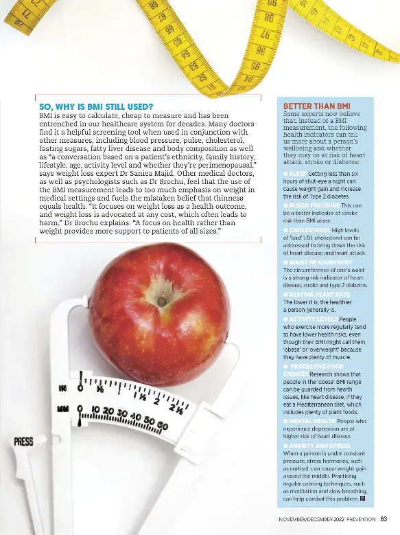 SO, WHY IS BMI STILL USED? - PressReader