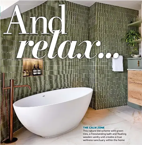 The trend for spa-style bathroom decor echoes a sense of luxury, reports SAM WYLIE-HARRIS And ...