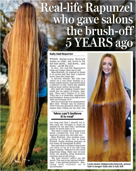 Real-life Rapunzel who gave salons the brush-off 5 YEARS ago - PressReader