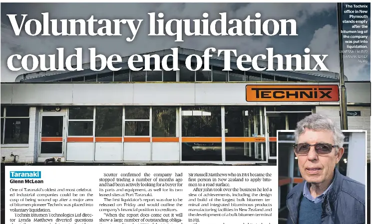 Voluntary liquidatio­n could be end of Technix - PressReader