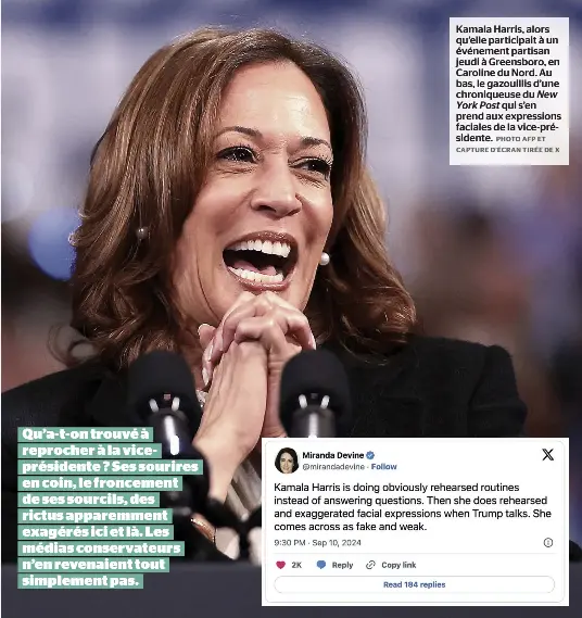 Harris, à un éclat de rire de la présidence ? - PressReader