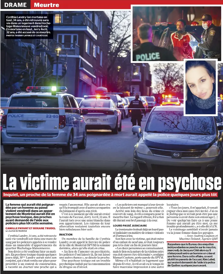 La victime aurait été en psychose - PressReader