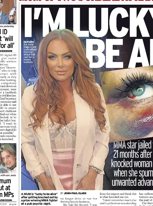 MY MMA THUG HORROR | Daily Record | PressReade­r