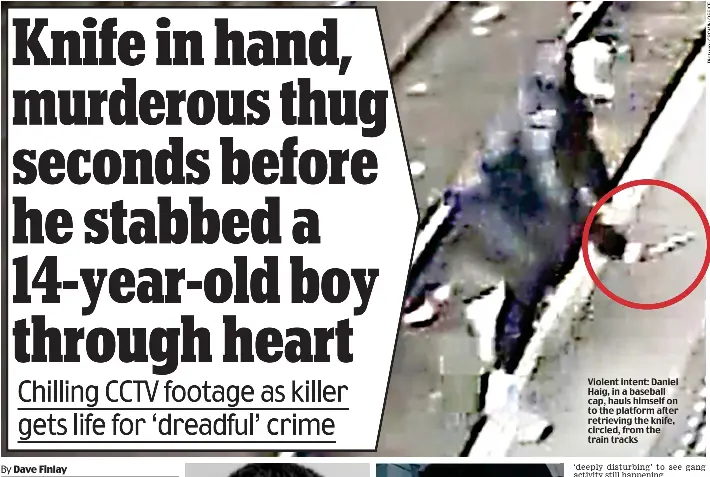 Knife in hand, murderous thug seconds before he stabbed a 14-year-old ...