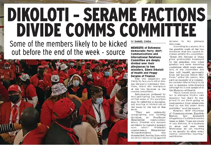 DIKOLOTI - SERAME FACTIONS DIVIDE COMMS COMMITTEE - PressReader