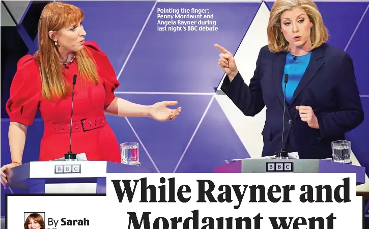 By Sarah Vine While Rayner and Mordaunt went at it like fishwives, Farage just giggled - PressReader