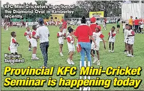 Provincial KFC Mini-cricket Seminar is happening today - PressReader