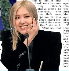 K-pop star Rosé joins first lady Jill Biden to talk mental health - PressReader