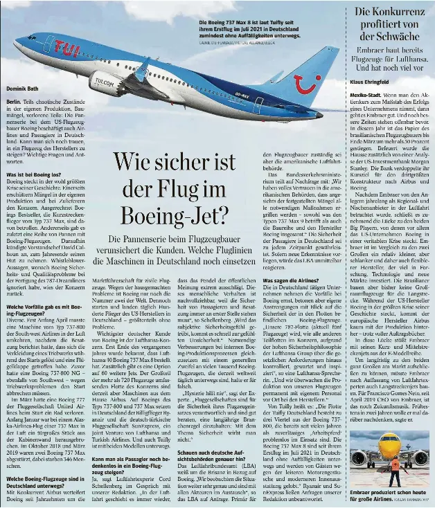 Wie sicher ist der Flug im Boeing-jet? - PressReader