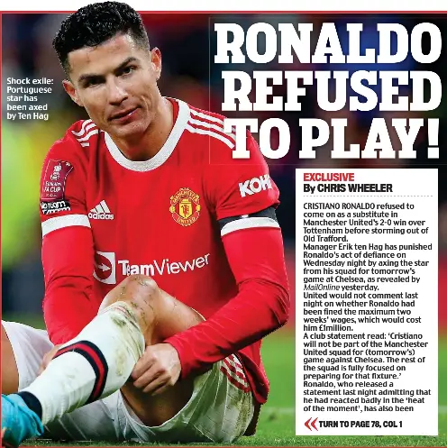 RONALDO REFUSED TO PLAY! - PressReader