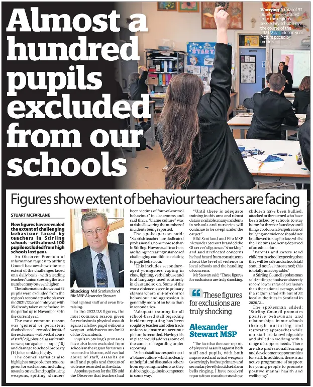 Almost a hundred pupils excluded from our schools - PressReader
