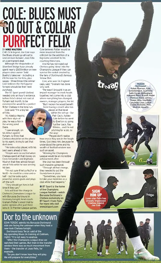 COLE: BLUES MUST GO OUT & COLLAR PURRFECT FELIX CHELSEA - PressReader