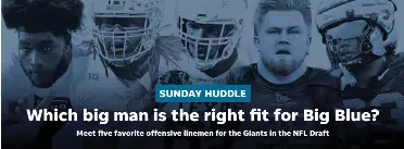 Which big man is the right fit for Big Blue? - PressReader