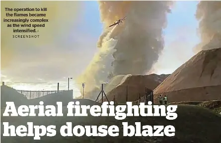Aerial firefighti­ng helps douse blaze - PressReader