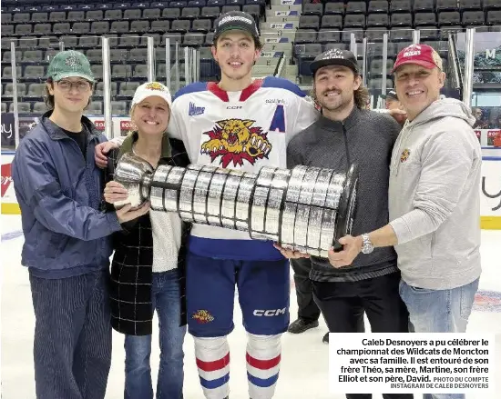 Caleb Desnoyers voulait sortir son frère de l’aréna - PressReader