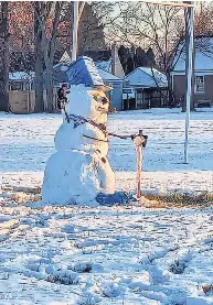 Homage to a short-lived snowman - PressReader