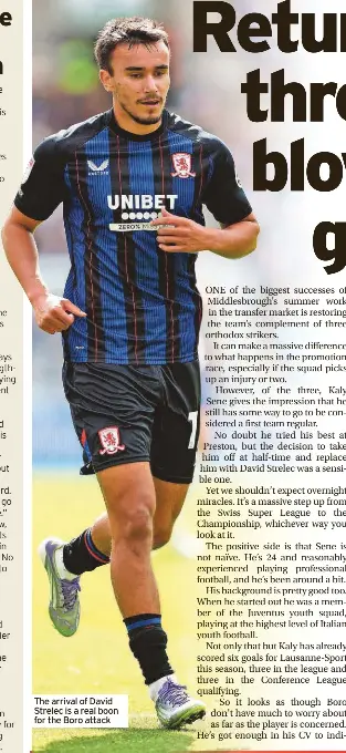 Return of triple threat strikes blow for Boro goals quest - PressReader