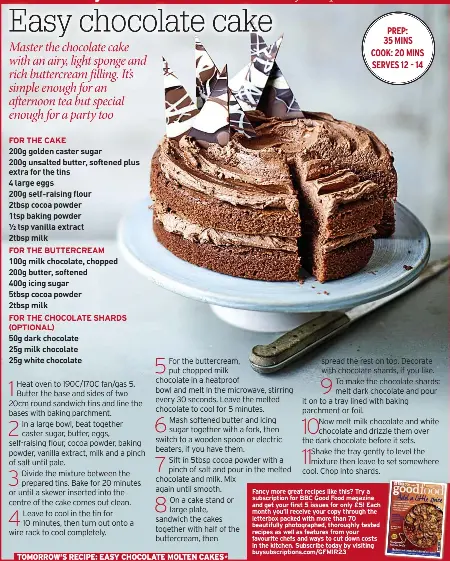 Easy chocolate cake - PressReader