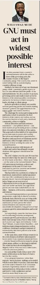 GNU must act in widest possible interest - PressReader