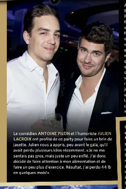 Le comédien ANTOINE PILON et l’humoriste JULIEN LACROIX - PressReader
