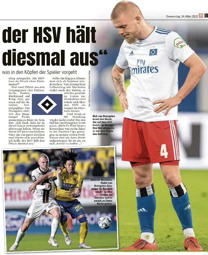 „Ich hoffe, der HSV hält den Druck diesmal aus“ - PressReader