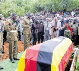 Cheptegei gets military funeral - PressReader