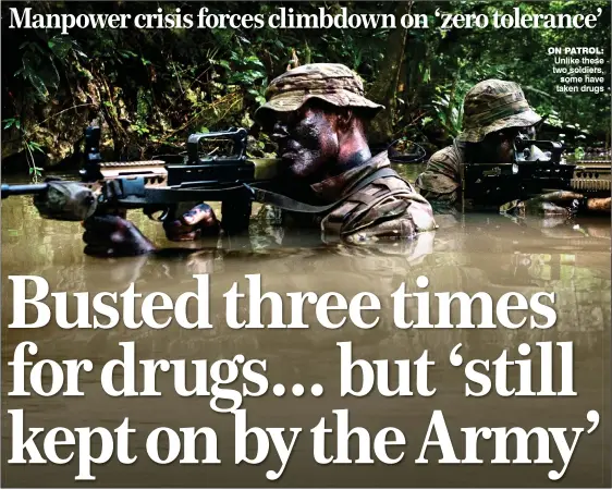 Busted three times for drugs... but ‘still kept on by the Army ...