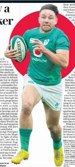 Keenan now a key playmaker in Ireland’s glory chase - PressReader