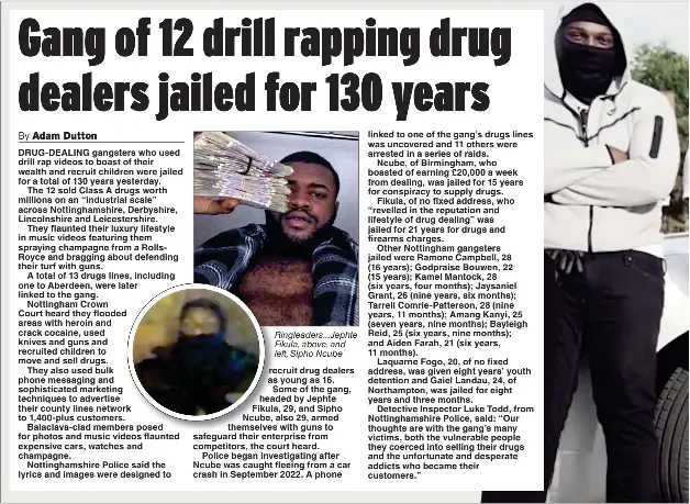 Gang of 12 drill rapping drug dealers jailed for 130 years | Daily ...