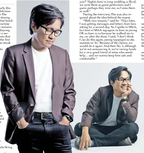 EBE DANCEL PROMISES MIX OF MUSIC AND COMEDY IN REPEAT SHOW - PressReader