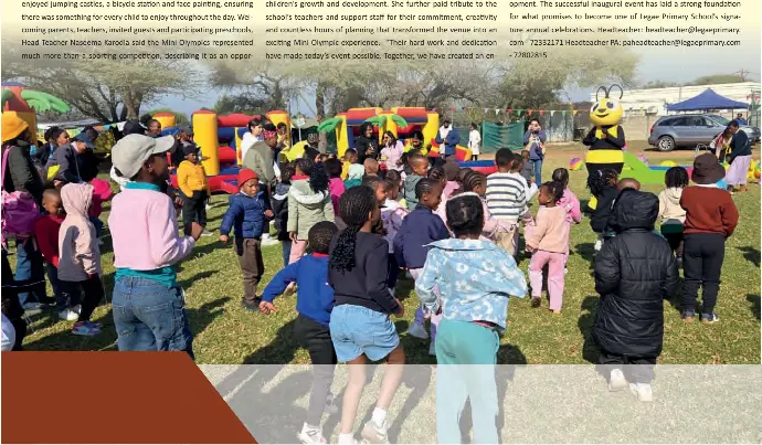 Legae Primary School Inspires Young Champions at Inaugural Preschool ...
