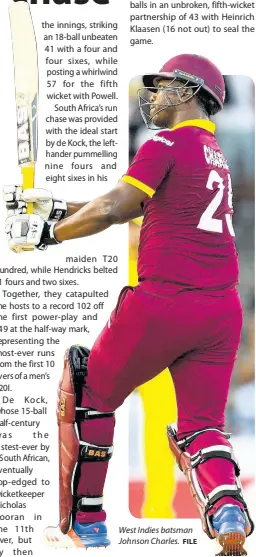 Charles’ hundred in vain as Proteas seal record run chase - PressReader