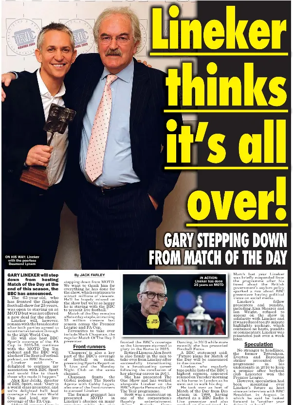 Lineker thinks it’s all over! - PressReader