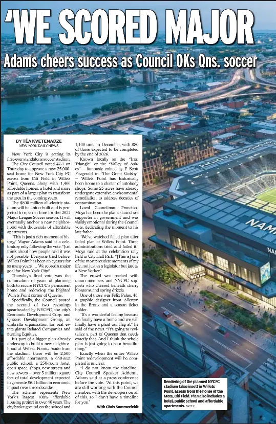 ‘WE SCORED MAJOR GOAL FOR NYC’ - PressReader