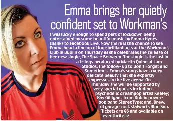 Emma brings her quietly confident set to Workman’s - PressReader