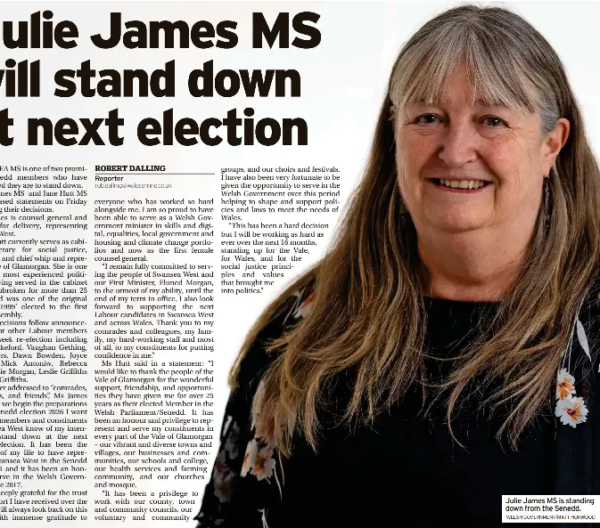 SWANSEA MS ANNOUNCES SHE WILL STEP DOWN AT NEXT ELECTION - PressReader