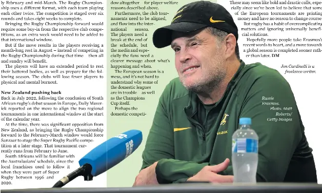 Rassie’s push to move Rugby Championsh­ip could speed up global season ...