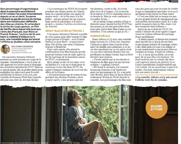 SUZANNE CLÉMENT « aime les extrêmes » - PressReader