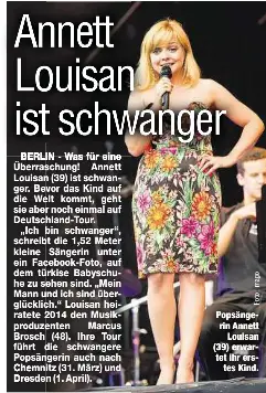 Annett Louisan ist schwanger - PressReader