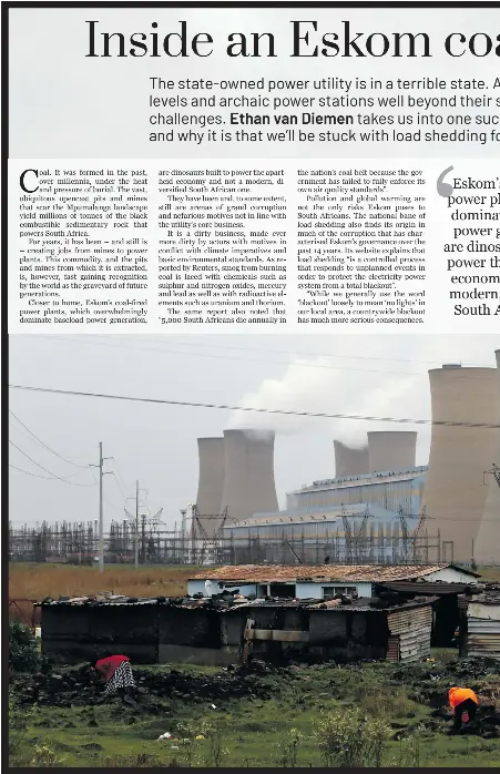 Inside an Eskom coal-fired power plant Al-fired power plant - PressReader
