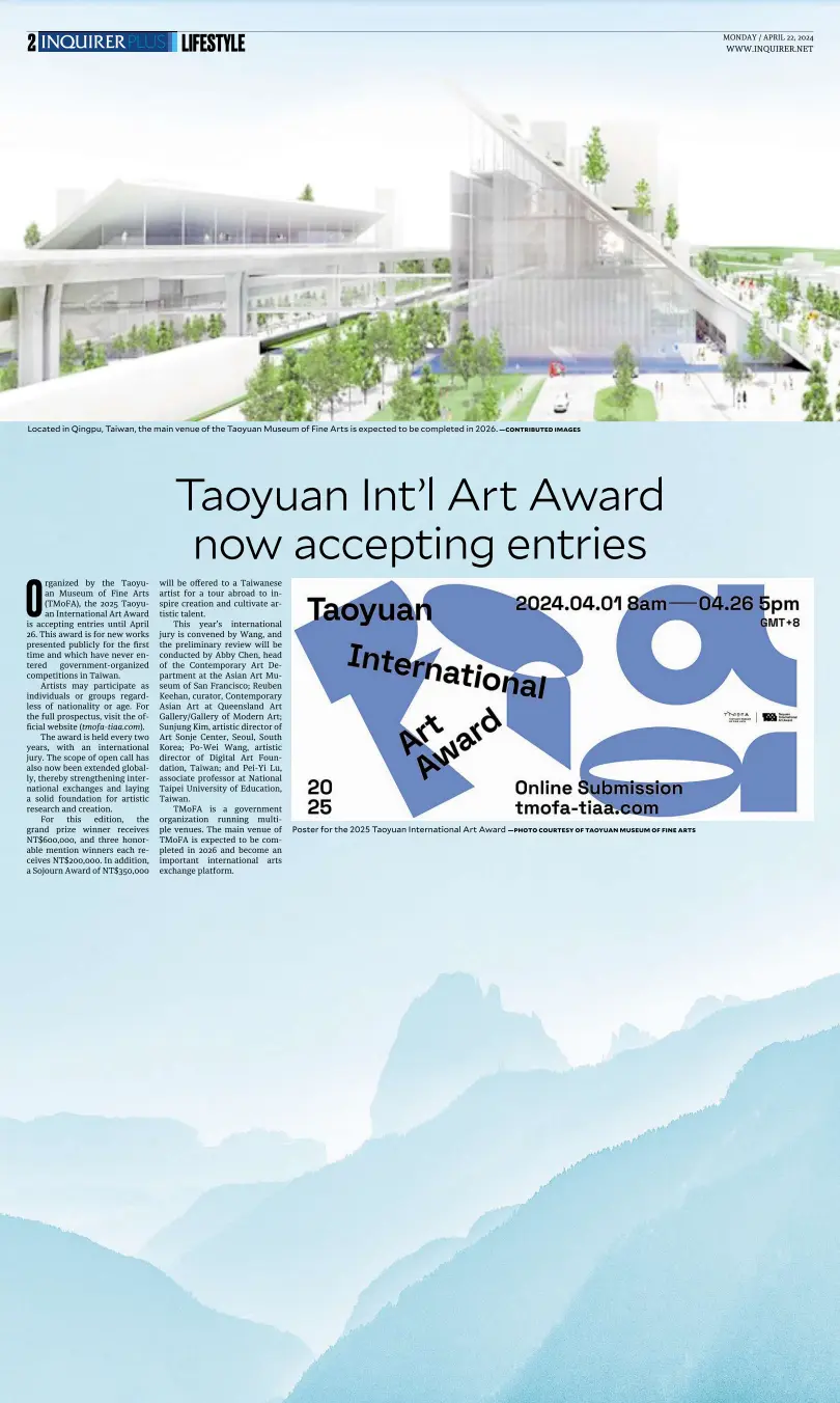 Taoyuan Int’l Art Award now accepting entries - PressReader