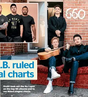 Six60, L.A.B. ruled year’s local charts - PressReader