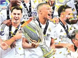 Mbappe scores on debut as Real Madrid clinch UEFA Super Cup - PressReader